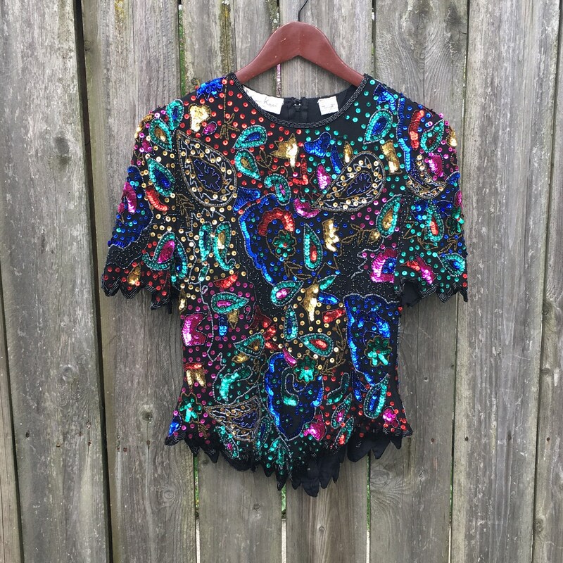 Rainbow Sequin Top - Etsy