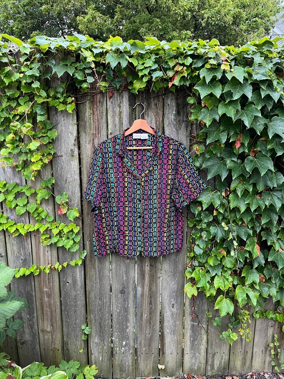 Vintage 90's Liz Baker Essentials Rainbow Colored Pat… - Gem