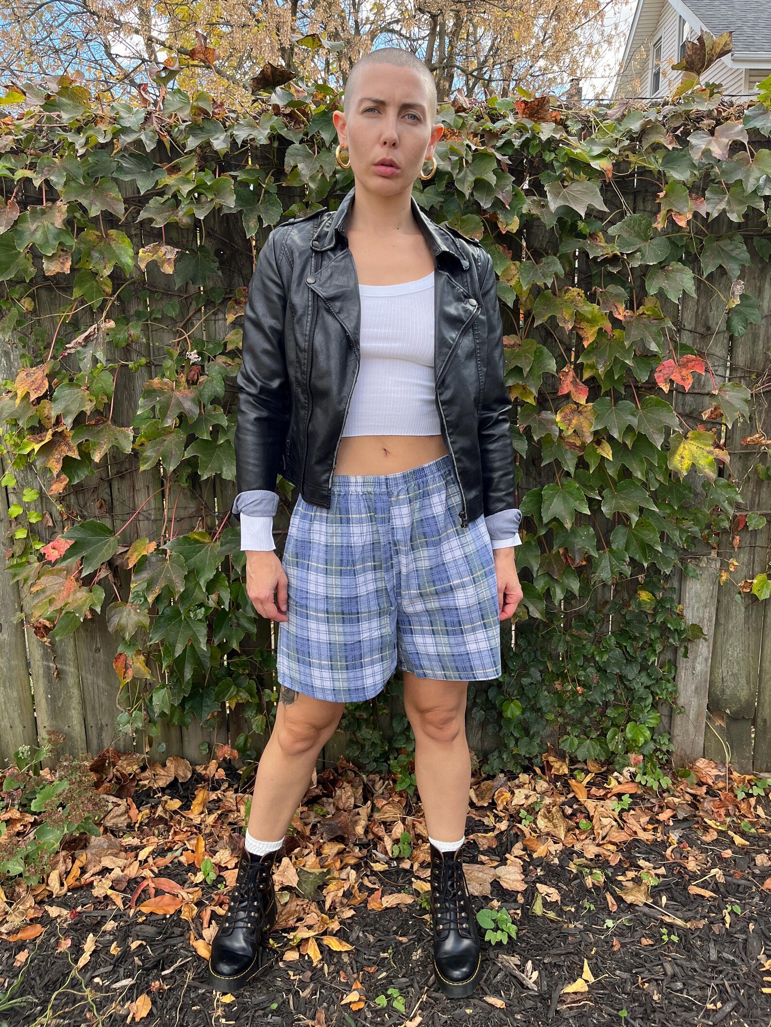 Vintage 1993 Richard Leeds International Blue Plaid 100% Cotton Shorts ...