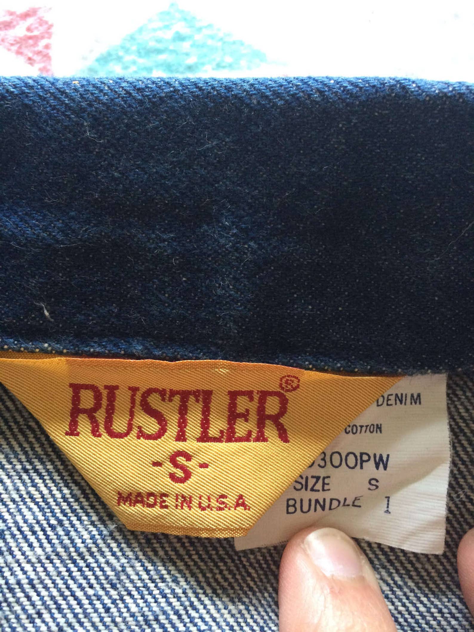 Vintage 80's Rustler Brand Hand Painted Cowboy and Horses | Etsy