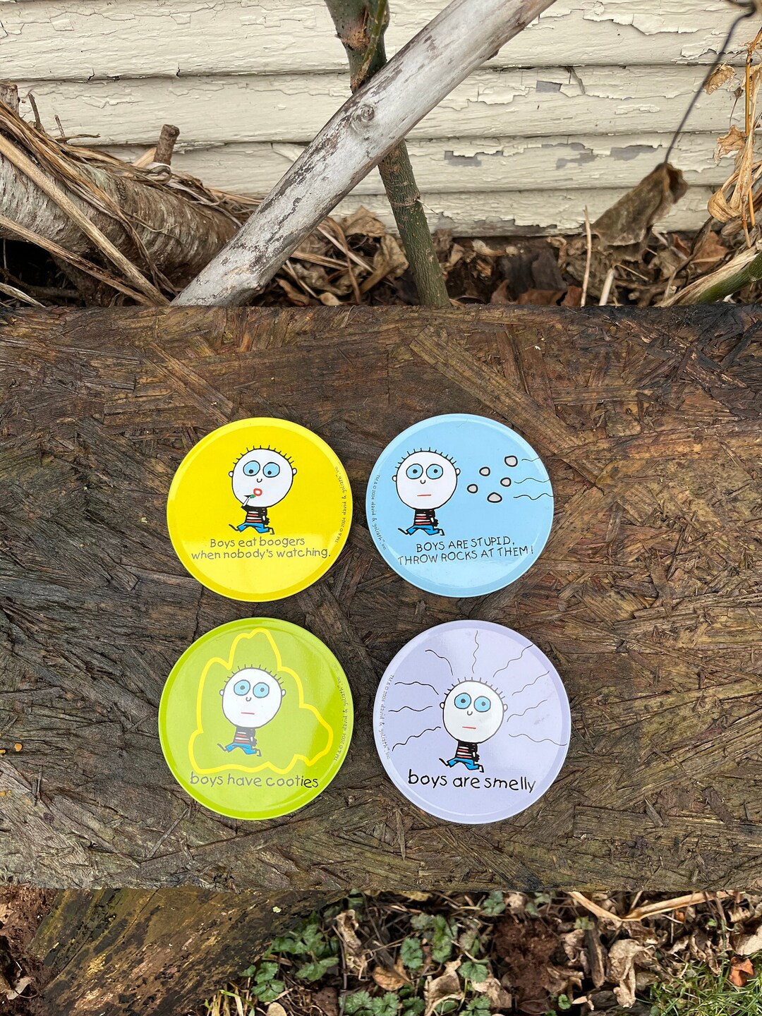 Vintage 2004 David & Goliath Boys Have Cooties Boys Are Stupid Boys Eat ...