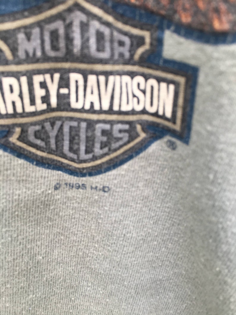 Vintage 1995 Harley Davidson Motorcycles Eagle Print Roeder - Etsy