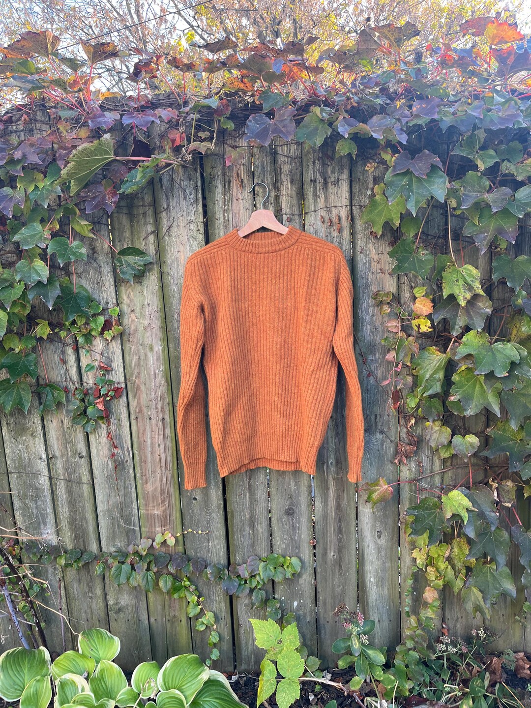 Vintage 60's/70's Atkinson Wool Nylon Blend Rust Colored Knit Long ...