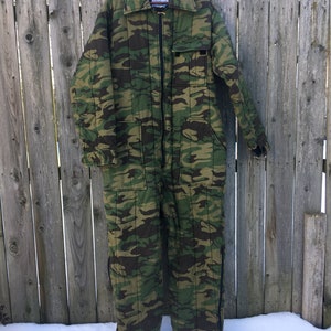 Vintage 80's Polar Plus Camouflage Long Sleeve Zip up Winter Cold ...