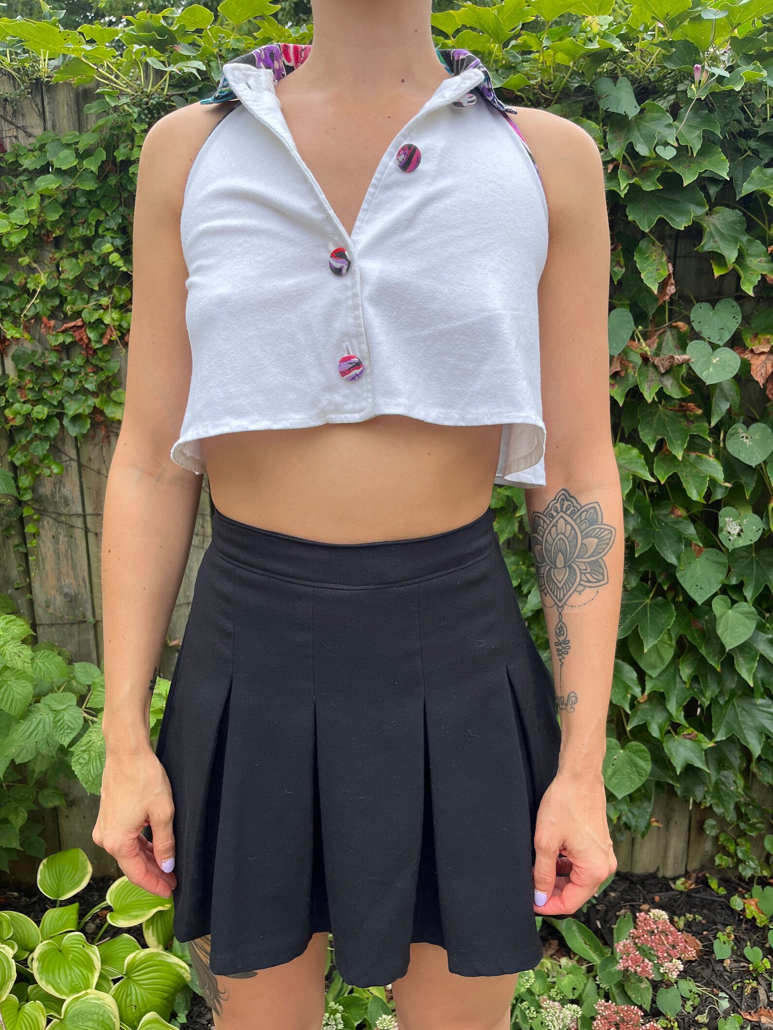 Vintage 80's Amy Byer California Made in USA White Button up Collared ...