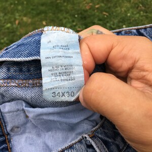 Vintage 90's Plain Pockets Brand Light Wash High Waist Denim Jeans Size ...