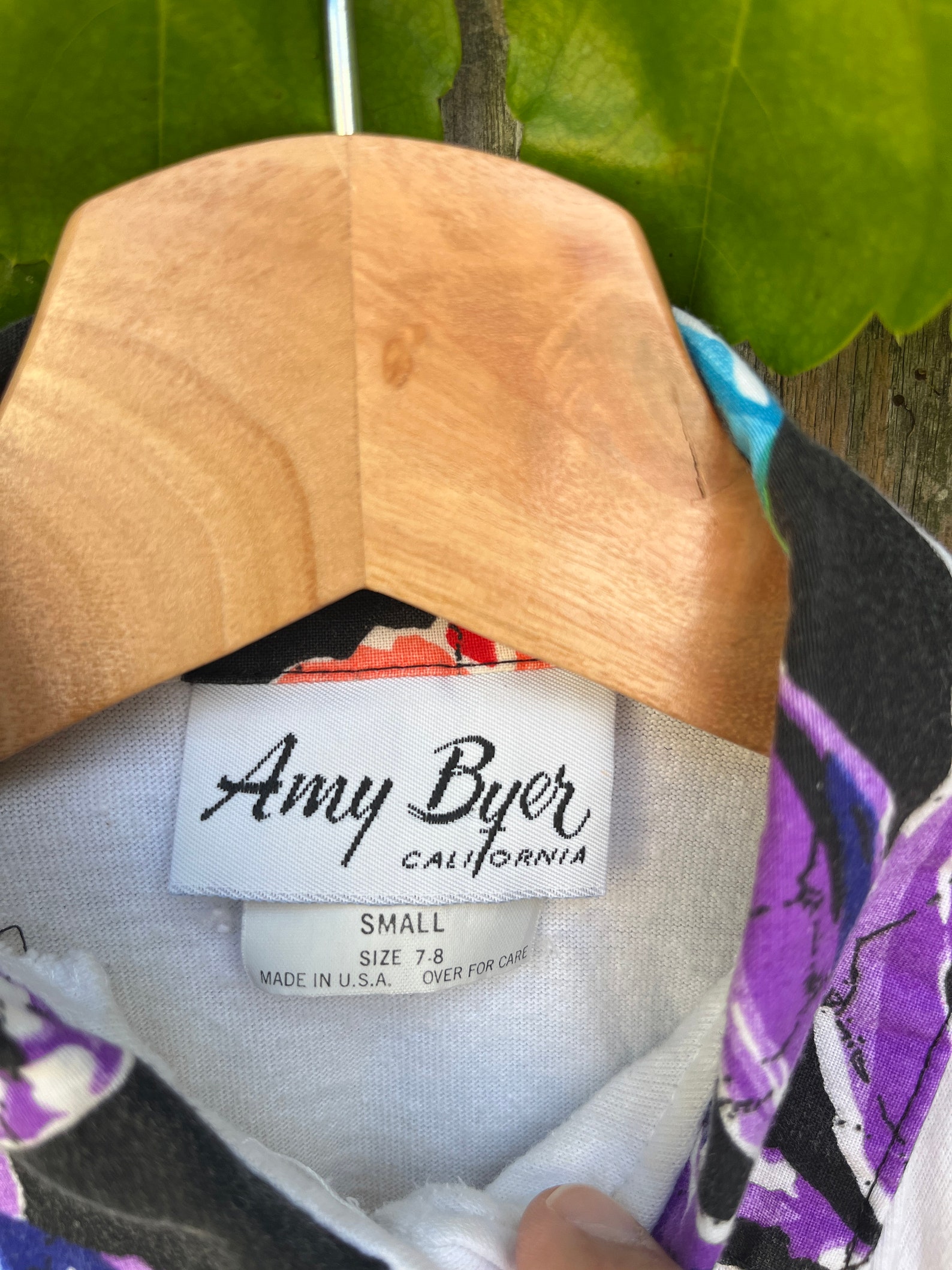 Vintage 80's Amy Byer California Made in USA White Button up Collared ...