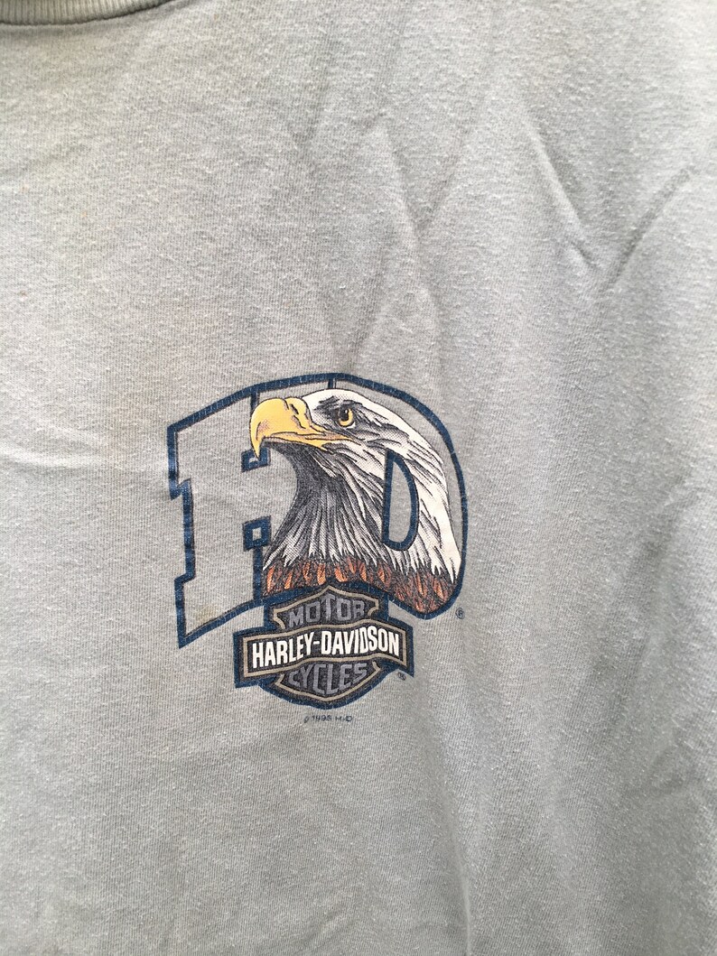 Vintage 1995 Harley Davidson Motorcycles Eagle Print Roeder - Etsy