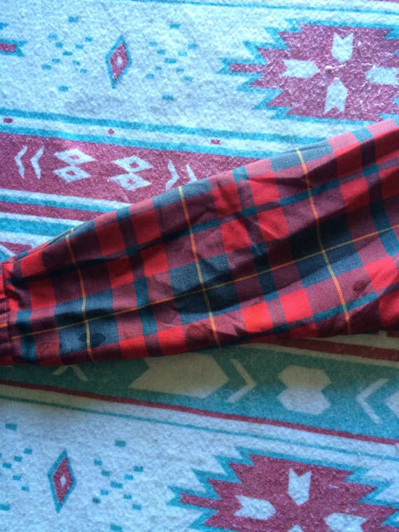 Vintage 80's Timber Run Distressed Red Long Sleeve Th… - Gem