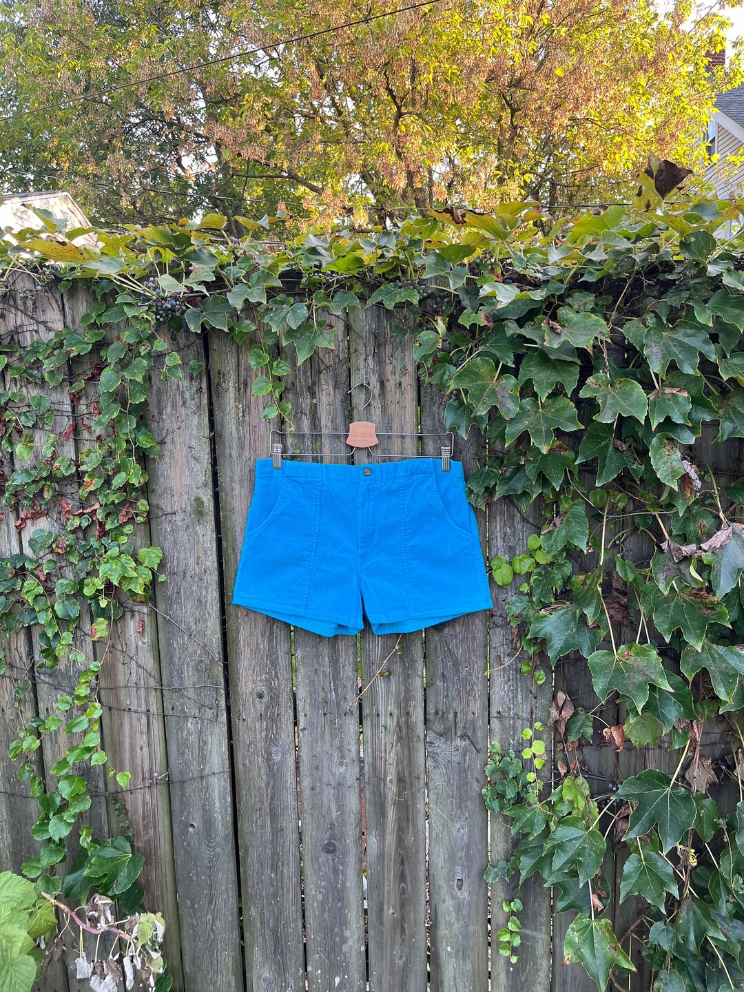 Vintage 70's/80's California Rainbow Light Blue Corduroy Short Shorts ...