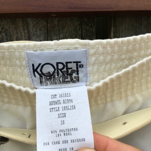 Vintage 90's Koret off White Polyester/wool Blend High Waist Slacks ...