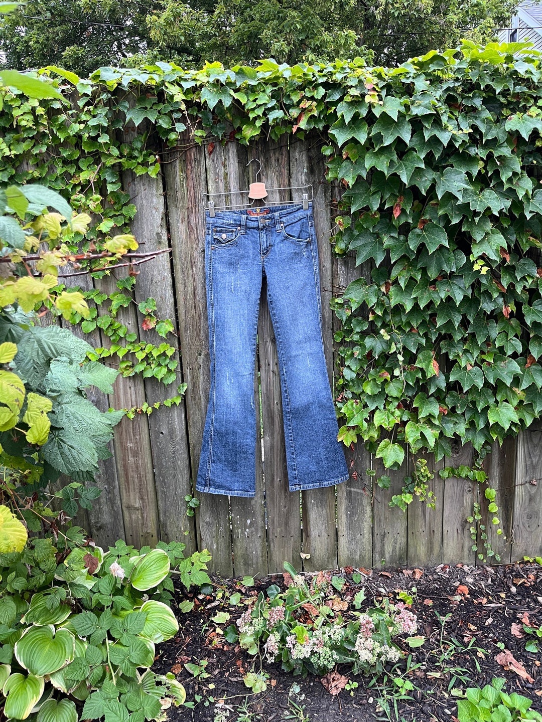 Vintage 2000's Indigo Royalty Light Wash Low Rise Bootcut Denim Jeans ...