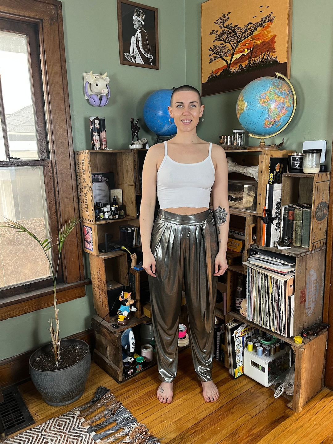 Vintage 70's/80's PG Collections by Ginger Bort Silver 100% Polyester ...