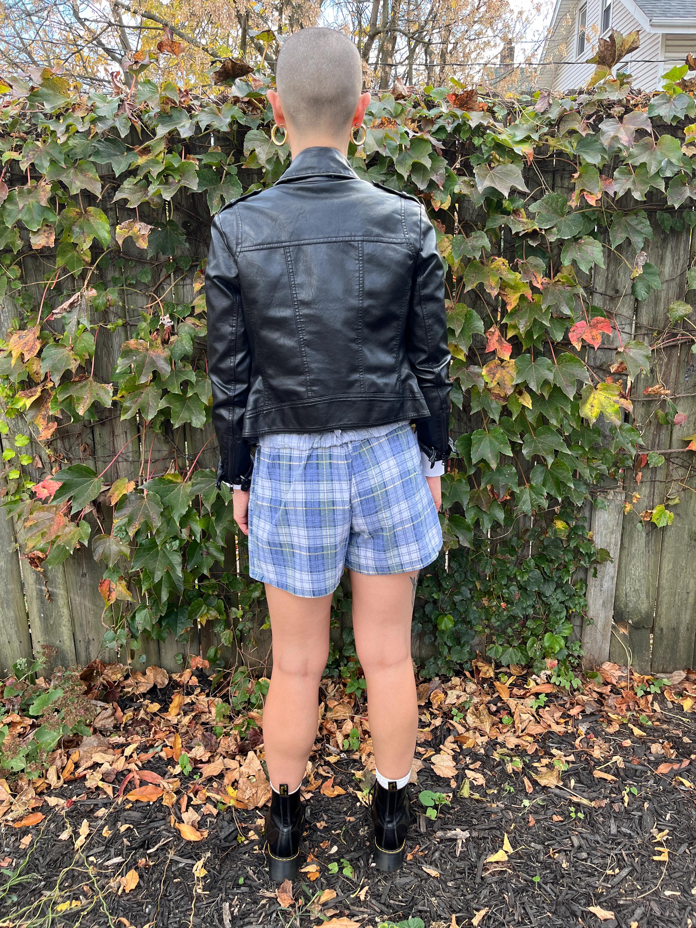 Vintage 1993 Richard Leeds International Blue Plaid 100% Cotton Shorts ...