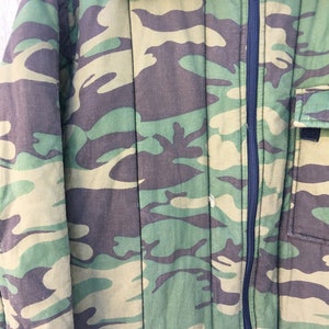 Vintage 80's Polar Plus Camouflage Long Sleeve Zip up Winter Cold ...