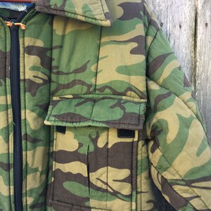 Vintage 80's Polar Plus Camouflage Long Sleeve Zip up Winter Cold ...