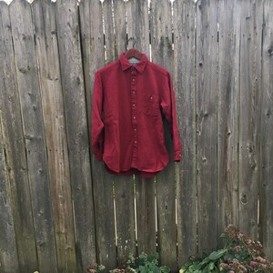Vintage 1960's Pendleton Maroon One Pocket 100% Wool Long Sleeve Button ...