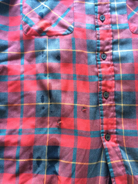 Vintage 80's Timber Run Distressed Red Long Sleeve Th… - Gem