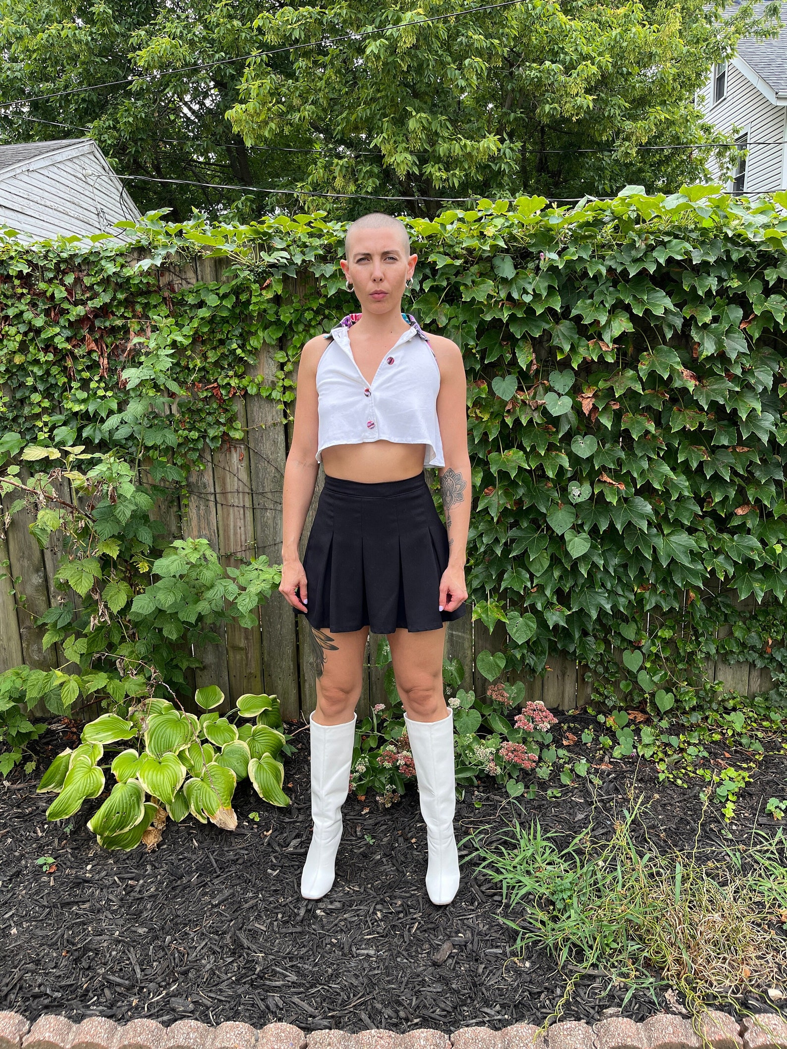 Vintage 80's Amy Byer California Made in USA White Button up Collared ...