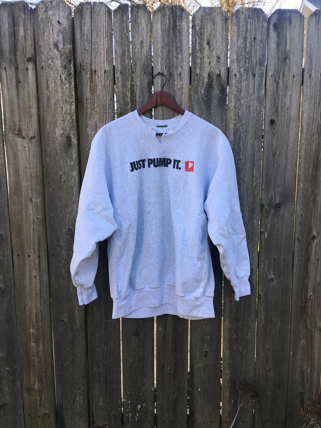 Vintage 90's Just Pump It Heart Health Ohio Health Heavyweight Long Sleeve Sweatshirt Size XL - Etsy