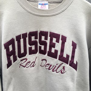 Vintage 90's/00's Russell High School Red Devils Long Sleeve Cotton ...