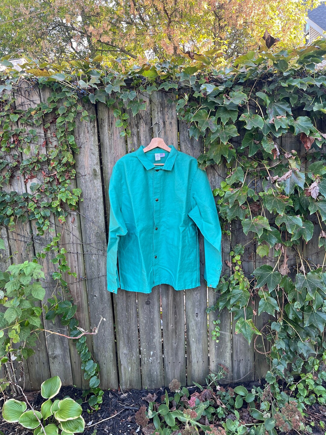 Vintage 60's Westex Proban Fire Resistant Metal Snap Closure Long ...