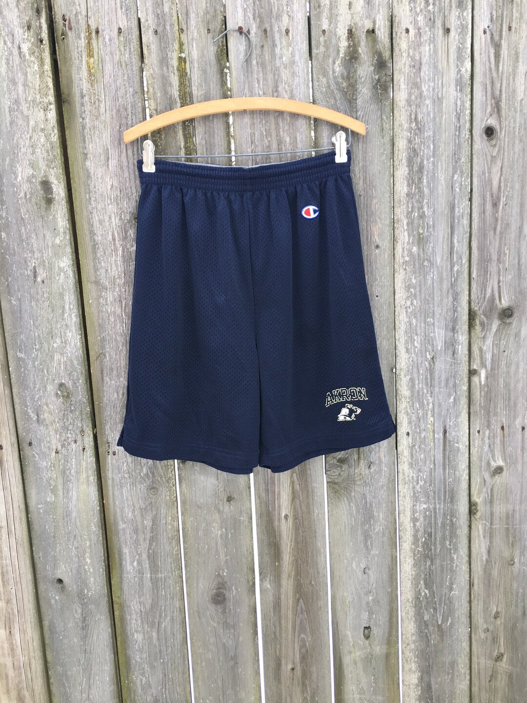 Vintage 2000's University of Akron Zips Champion Dark Blue Gym Shorts ...
