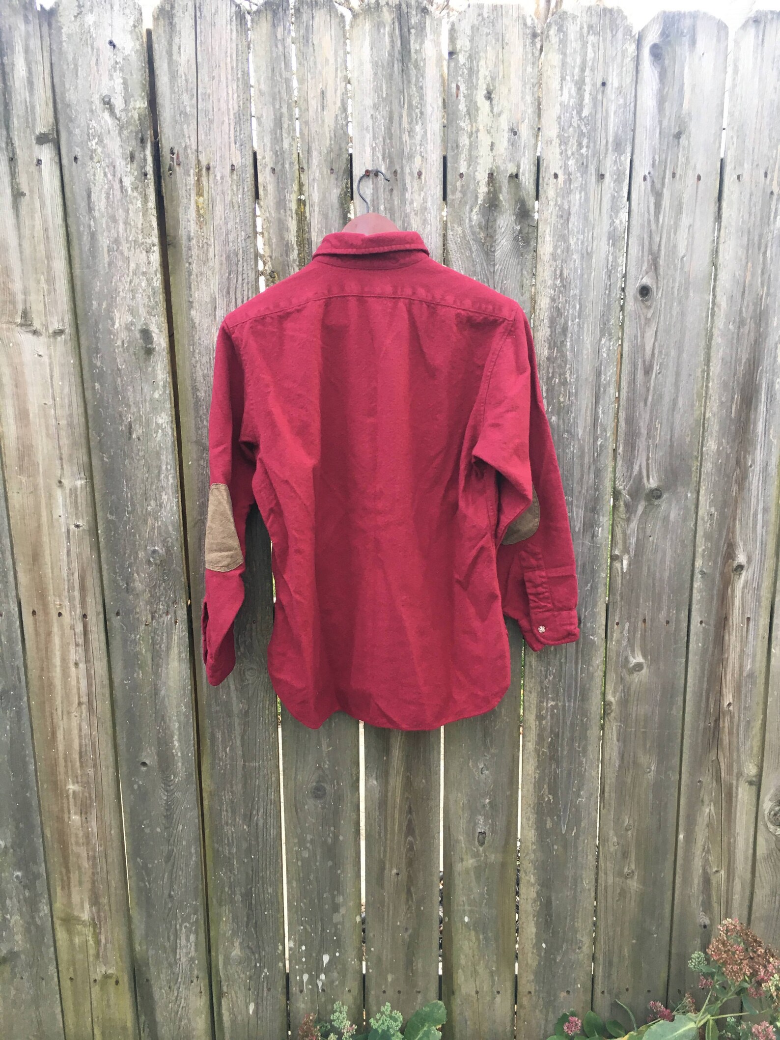 Vintage 1960's Pendleton Maroon One Pocket 100% Wool Long Sleeve Button ...