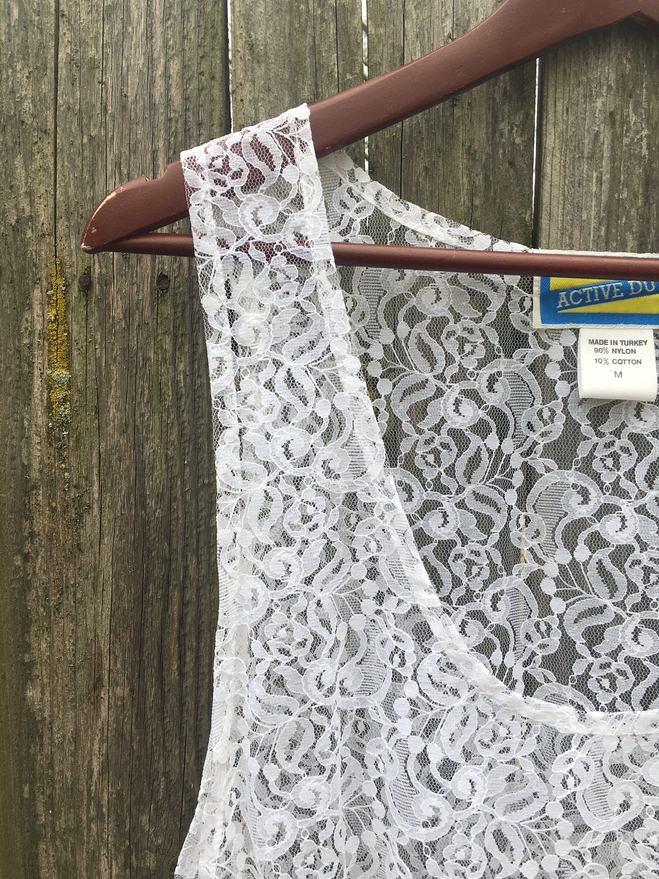 Vintage 90's Active Duty White Lace Sleeveless Elastic Waist Dress - Etsy