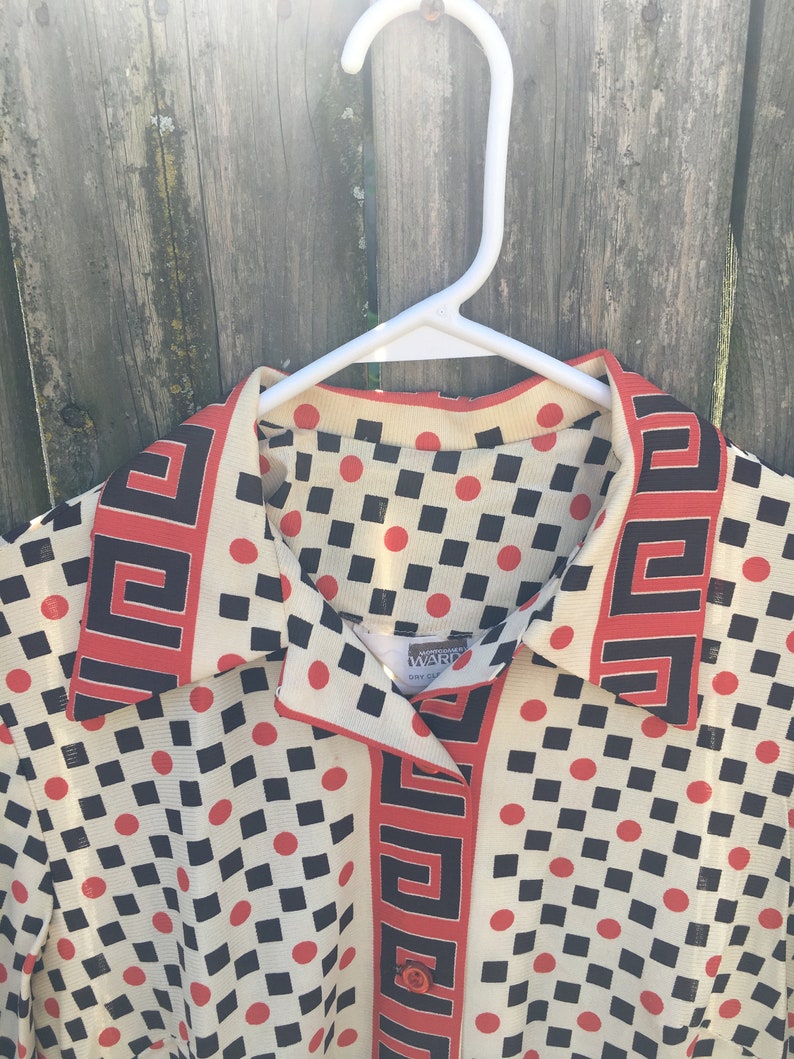 Vintage 1970's Montgomery Ward Square and Circle Pattern - Etsy