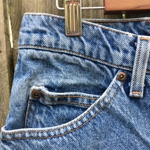 Vintage 90's Plain Pockets Brand Light Wash High Waist Denim Jeans Size ...