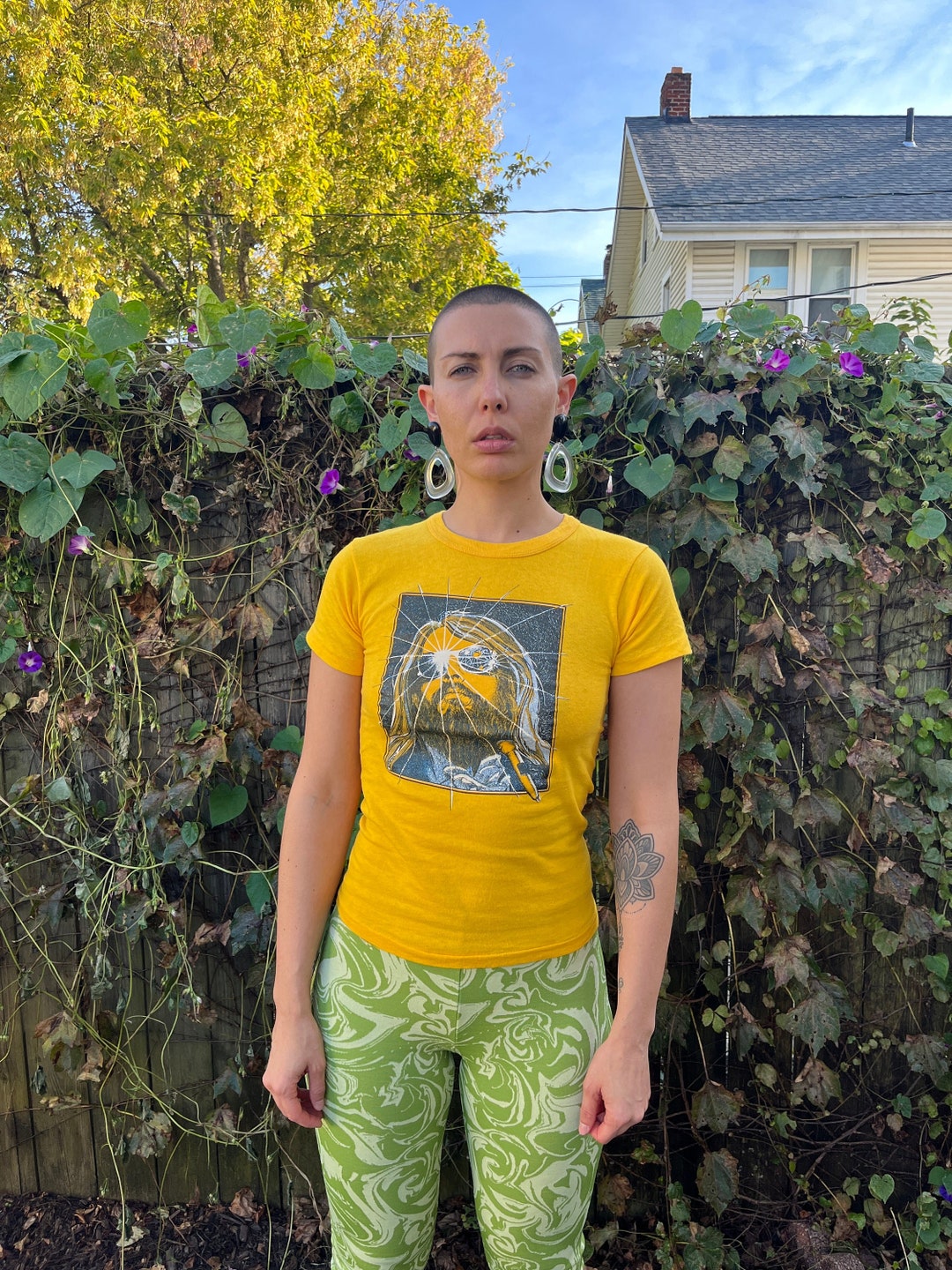 Vintage 1978 Leon Russell Print Roach Sportswear 100% Cotton Made in ...