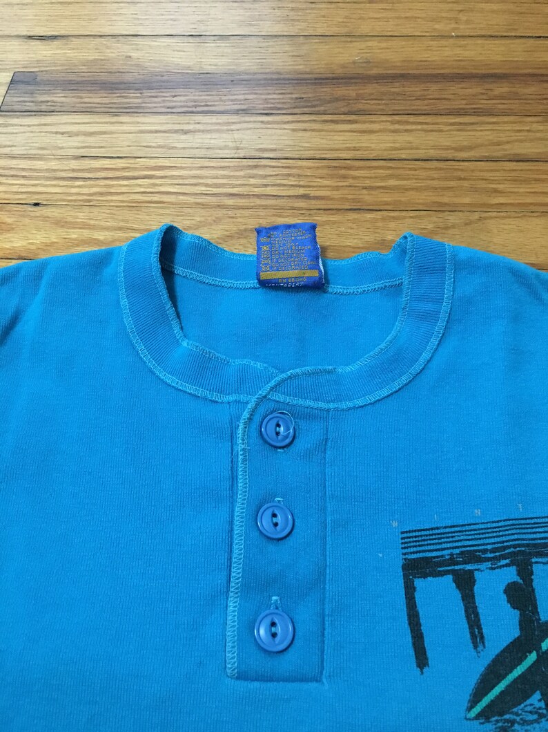 Vintage 80's Ocean Pacific Surf Henley Style Slim Fit Long | Etsy