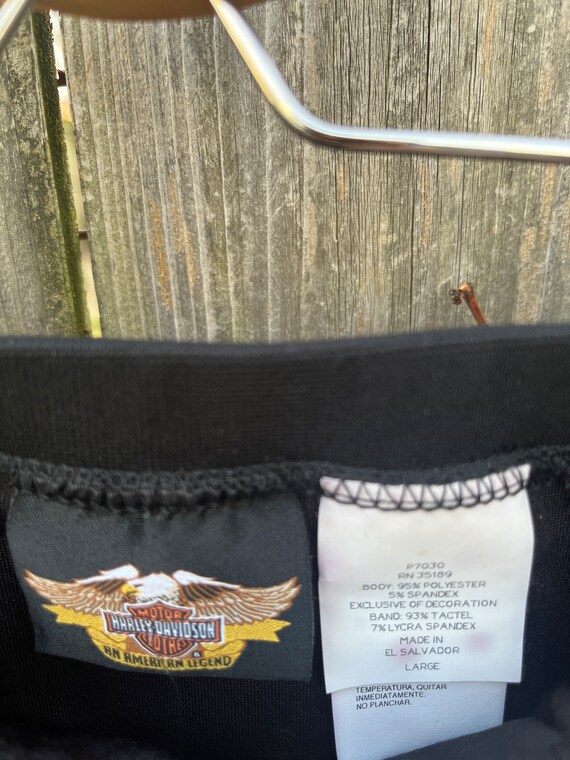 Vintage 90's Harley Davidson Motorcycles Black Velour… - Gem