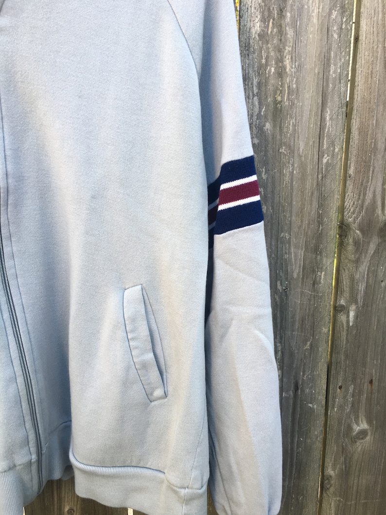 Vintage 80's Bravado by Jason Empire Long Sleeve Gray and Blue Zip up ...