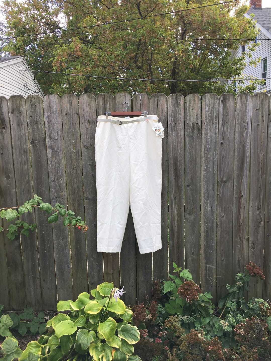 Vintage 90's Koret off White Polyester/wool Blend High Waist Slacks ...