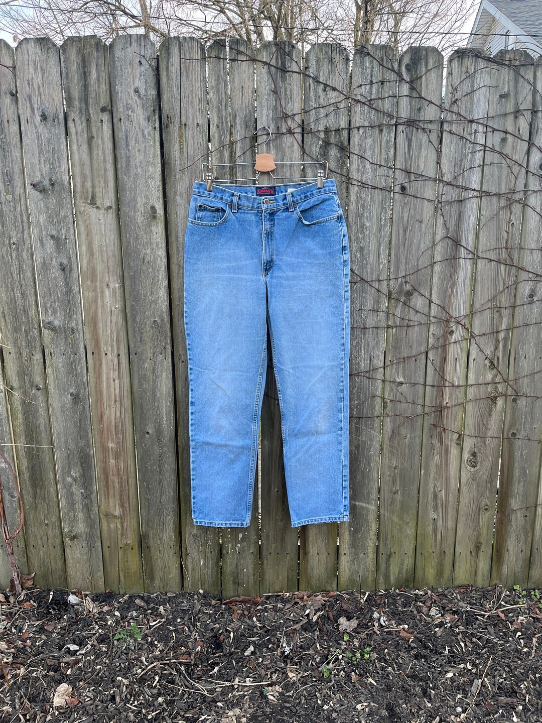Vintage 90's Galyan's High Waist Light Wash Straight Leg Denim Jeans ...