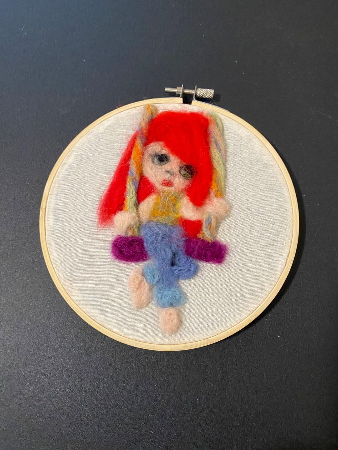 Needle Felted Girl on a Swing. Needle Felting - Etsy