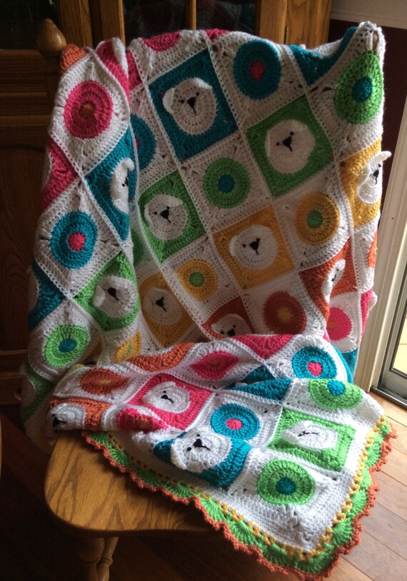 Crochet Teddy Bear Afghan Baby blanket Teddy Bear blanket | Etsy