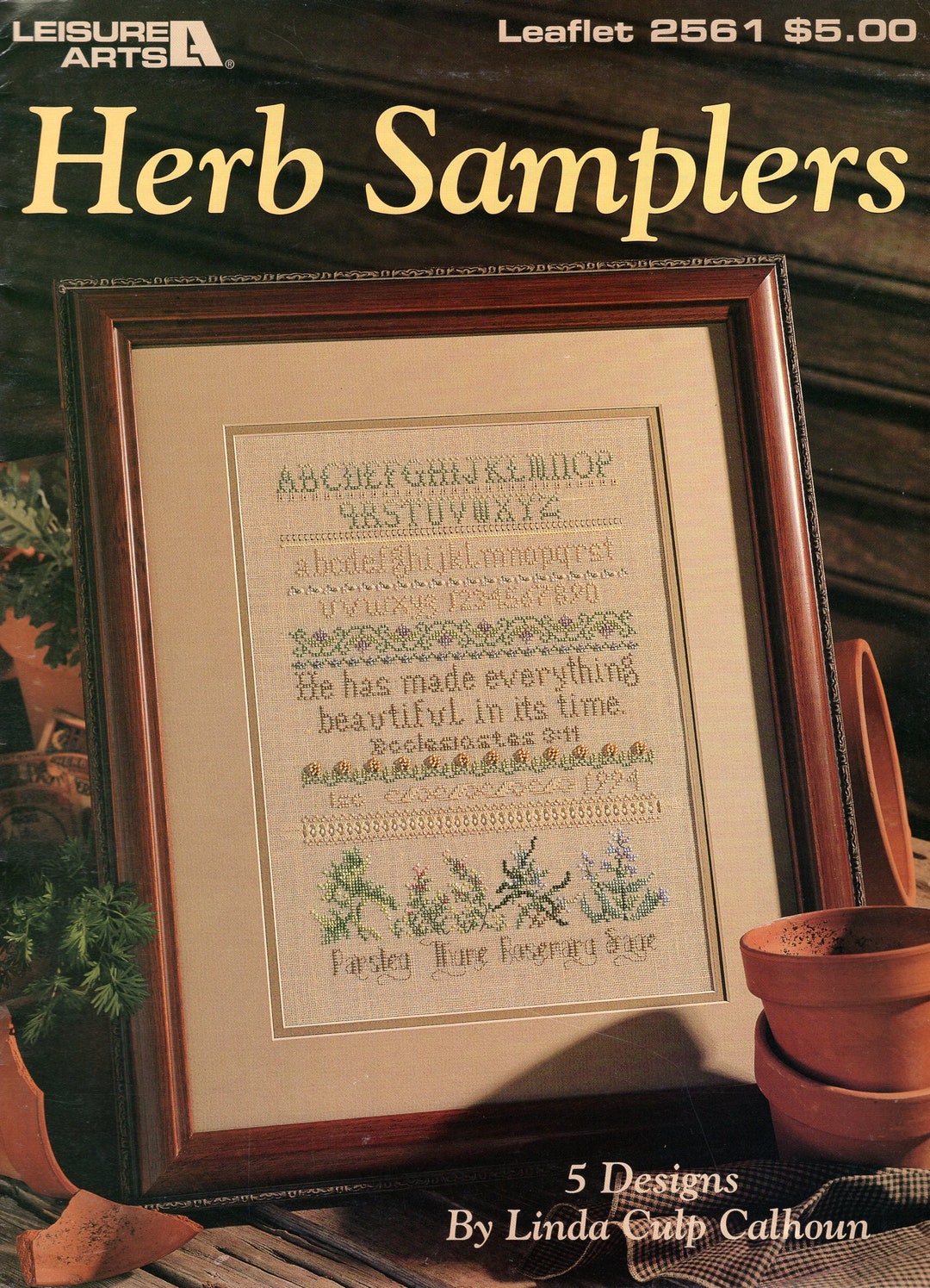 Herb Samplers Cross Stitch Pattern Book by Linda Culp Calhoun 5 ...