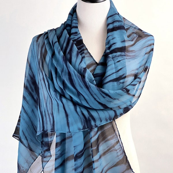 Shibori Silk Scarf - Etsy