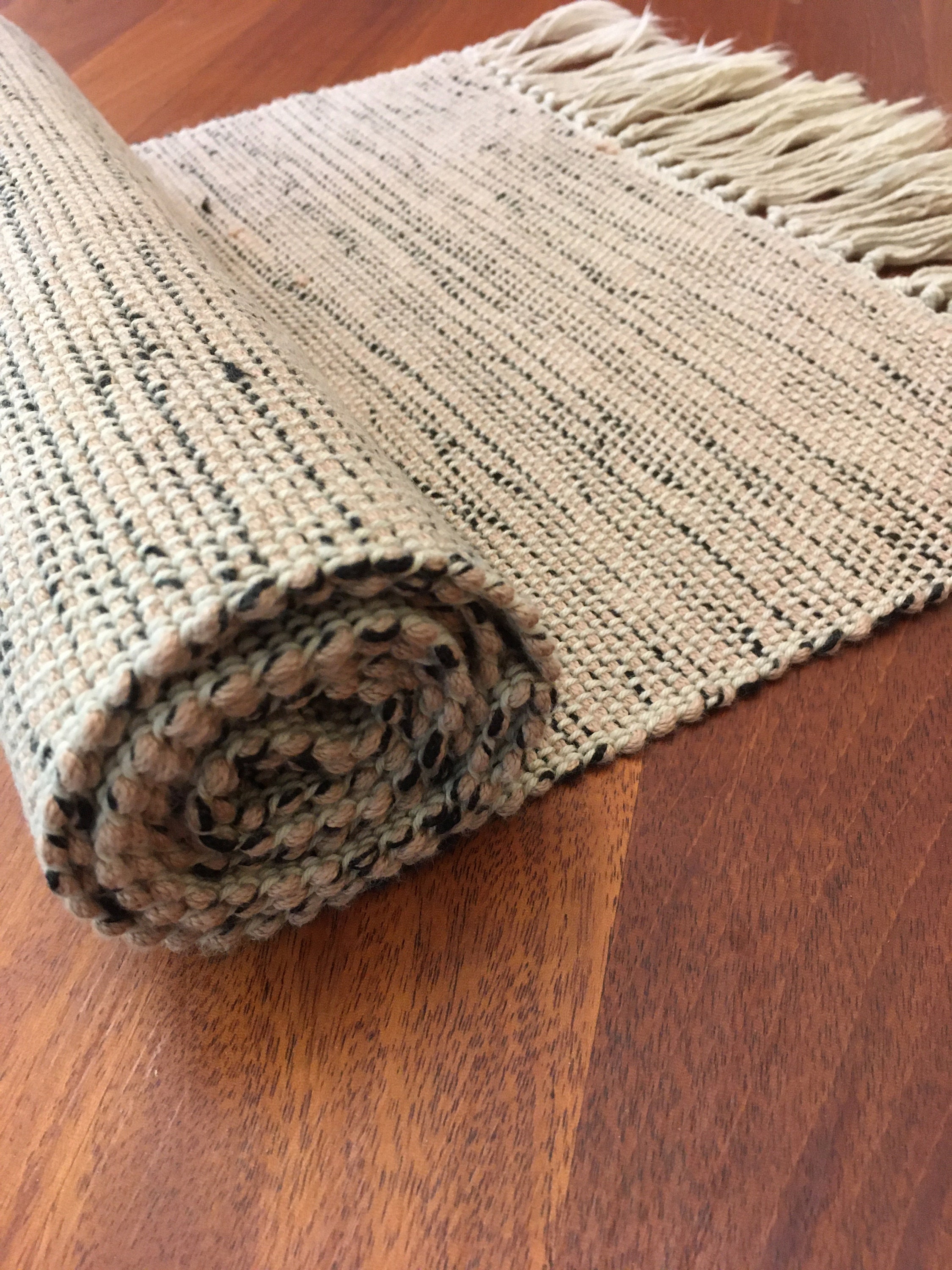 Handwoven Table Runner Natural Cotton Farmhouse Decor Thanksgiving ...