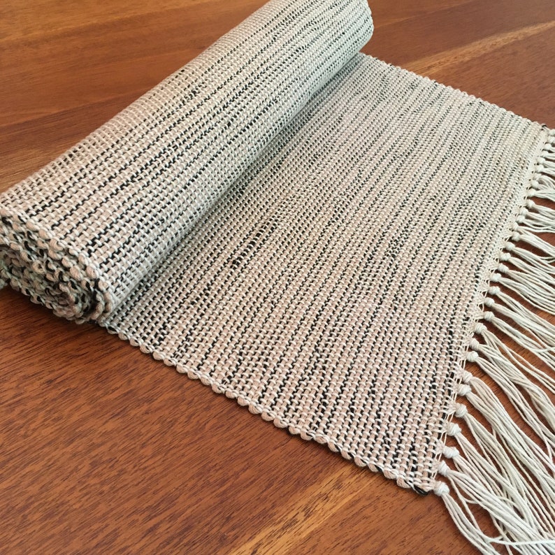 Handwoven Table Runner Natural Cotton Farmhouse Decor Thanksgiving ...