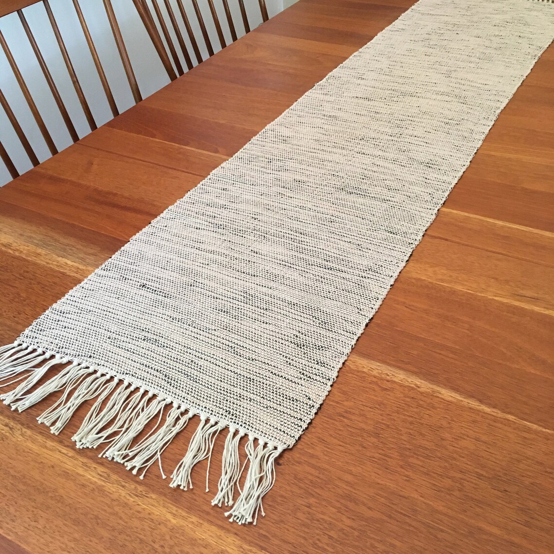 Handwoven Table Runner Natural Cotton Farmhouse Decor Thanksgiving ...