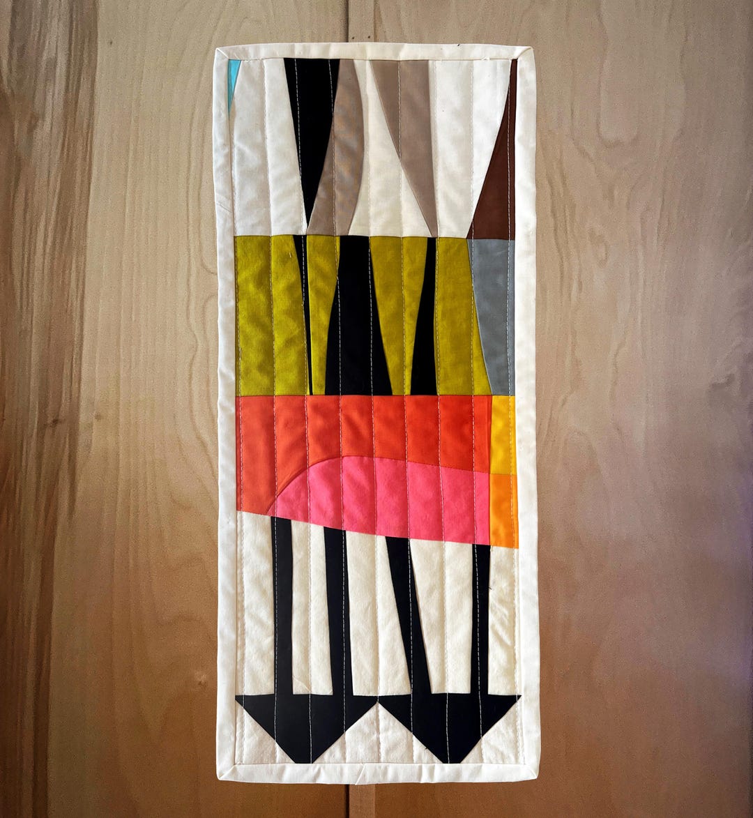 Quilted Wall Hanging Modern Art Collage Tapestry - Etsy