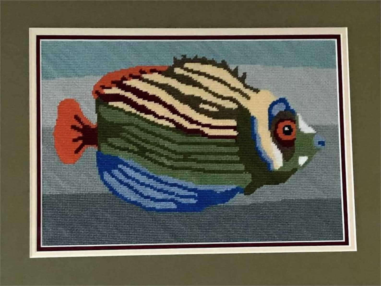 Needlepoint Kit or Canvas: Tropical Fish 3 - Etsy