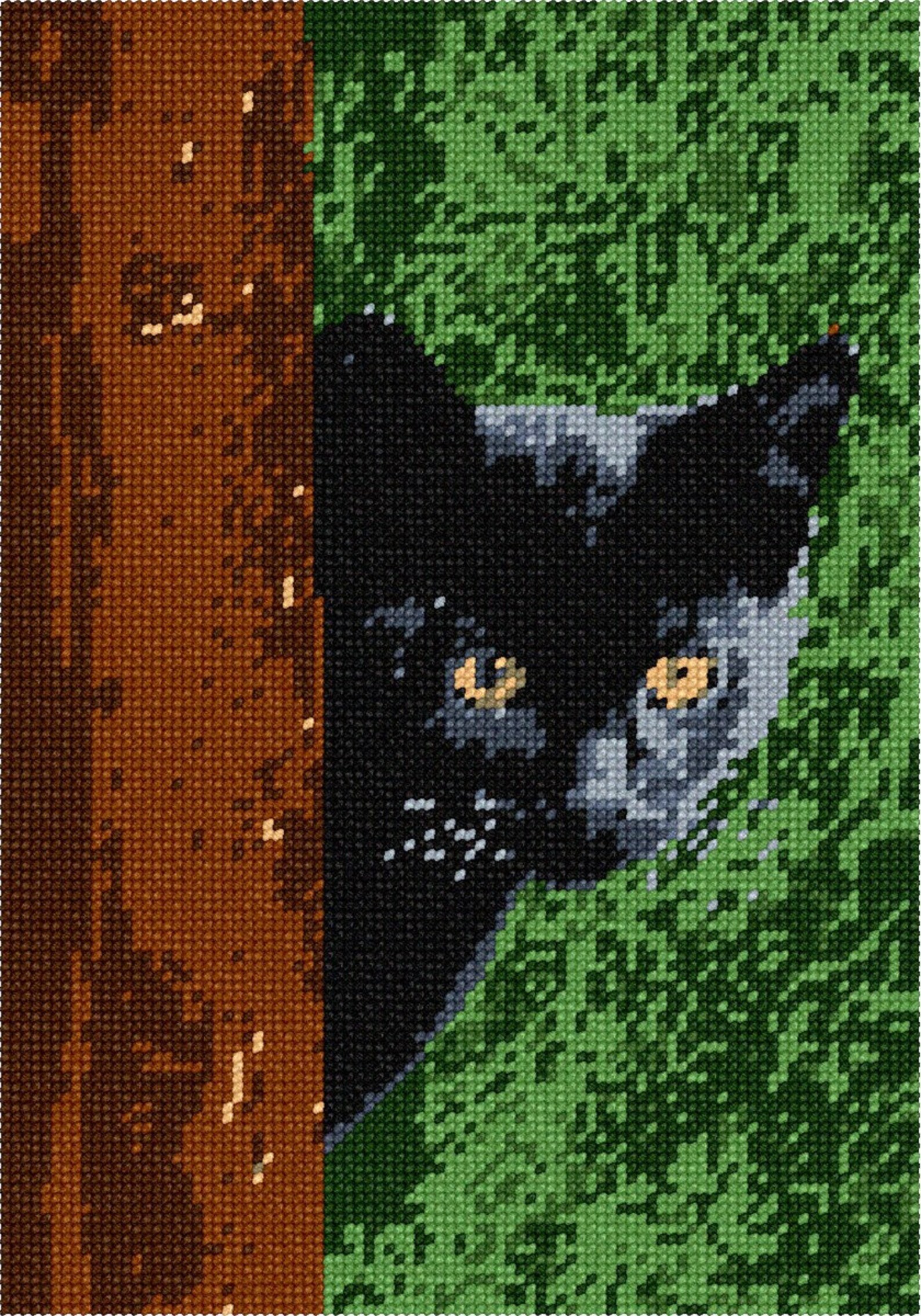 Needlepoint Kit or Canvas: Cat Around Tree - Etsy