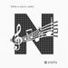 Needlepoint Kit or Canvas: Letter N Music Notes - Etsy