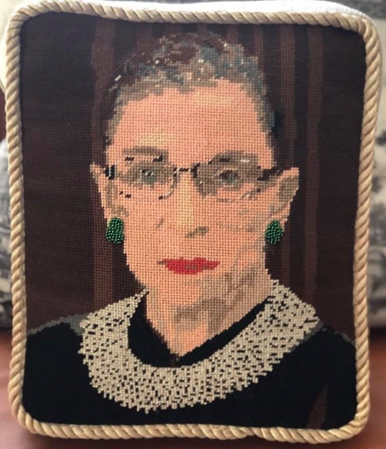 Needlepoint Kit or Canvas: Justice Ruth Bader Ginsberg | Etsy