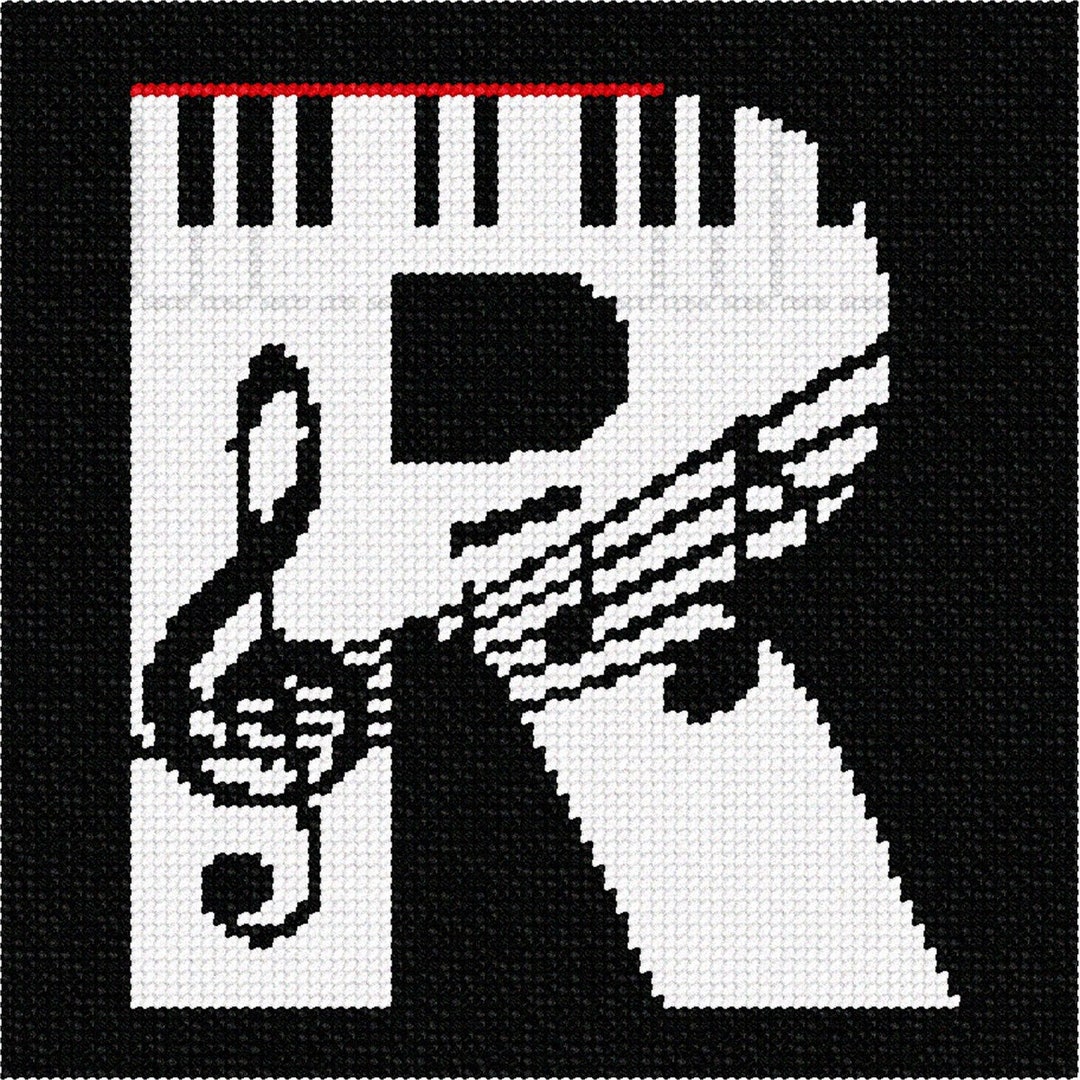 Needlepoint Kit or Canvas: Letter R Music - Etsy